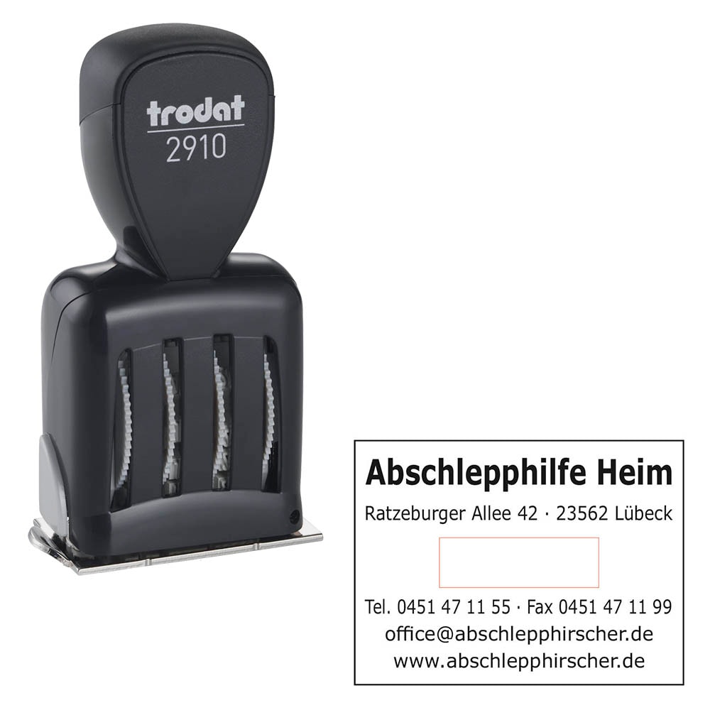 trodat Datumstempel mit Text individualisierbar Classic 2910 P10 Logo ...