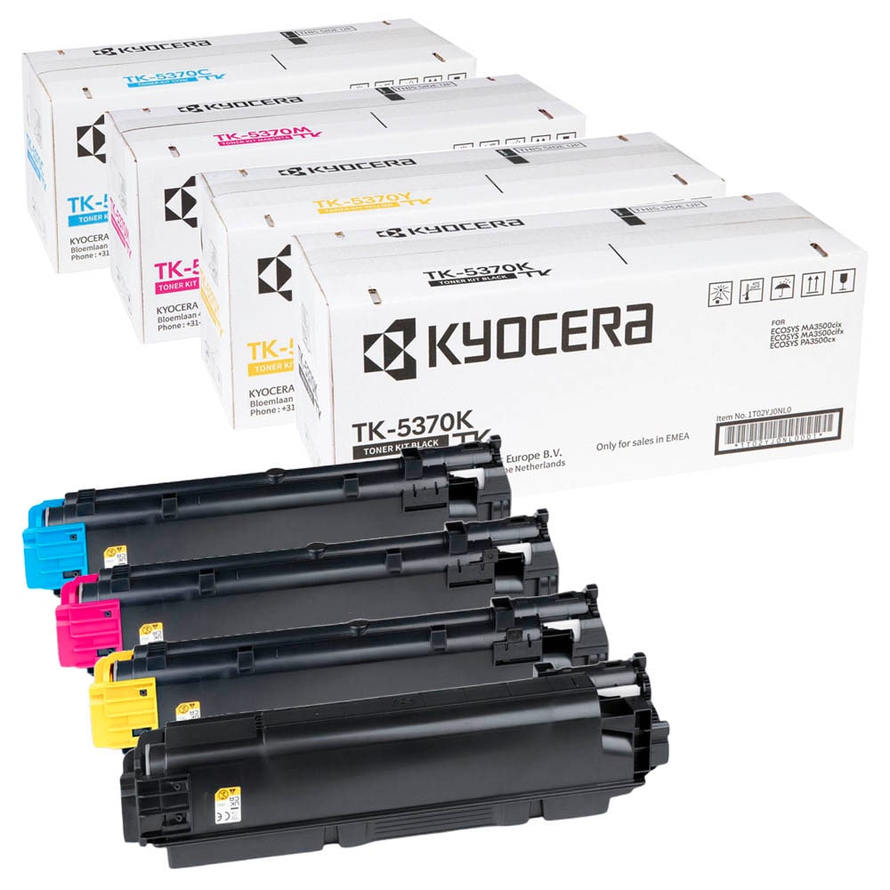KYOCERA TK-5370K/C/M/Y schwarz, cyan, magenta, gelb Toner, 4er-Set | office discount