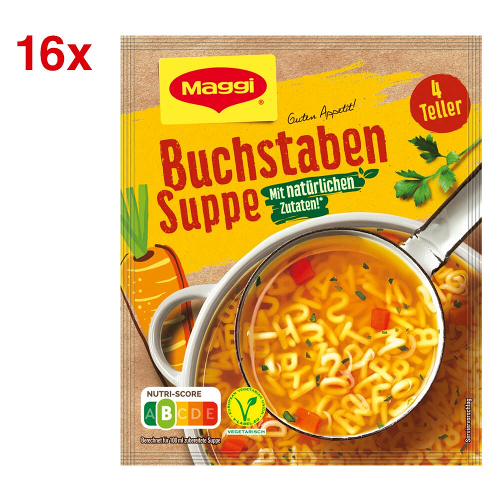 Maggi® Buchstaben Suppe 16x 4 Portionen, 16 St. | office discount