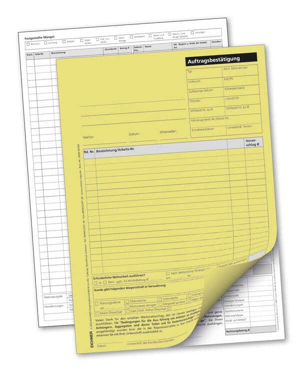 EICHNER Kfz-Auftrag Formulare, 1 Block | office discount