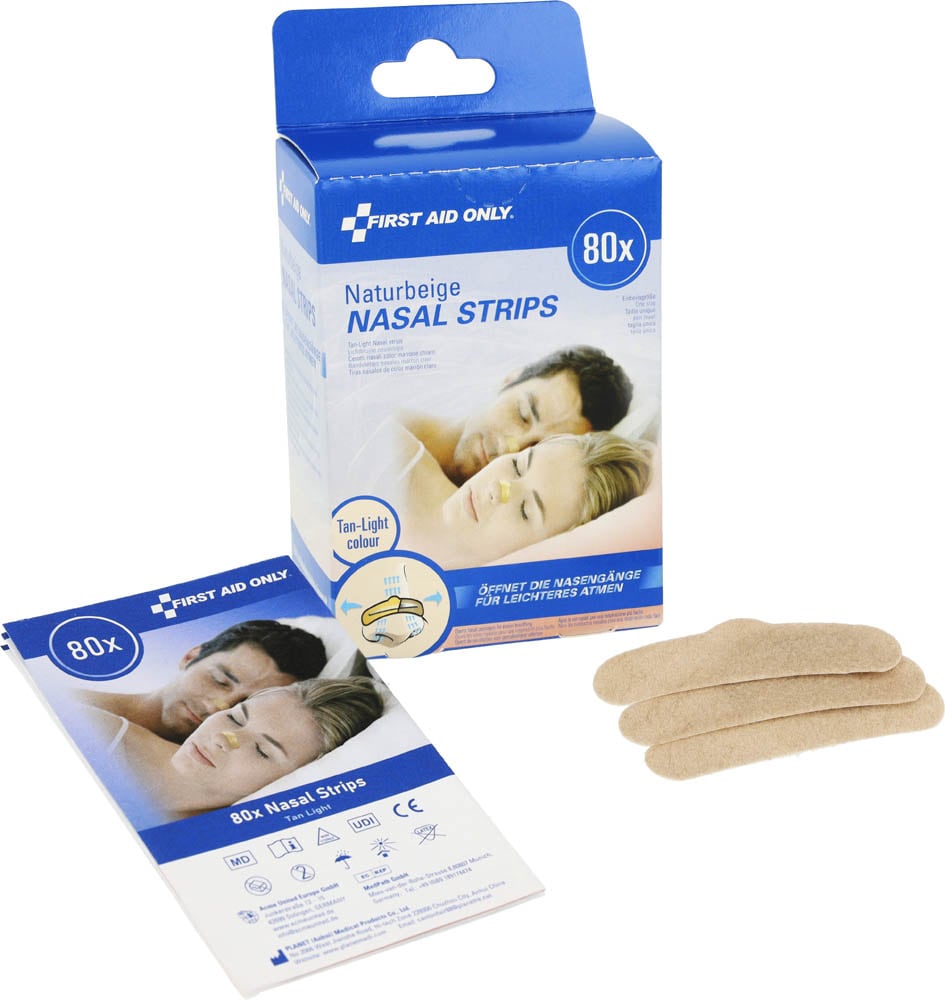 FIRST AID ONLY® Nasenpflaster Schnarchen P-10075 00 braun, 80 St ...