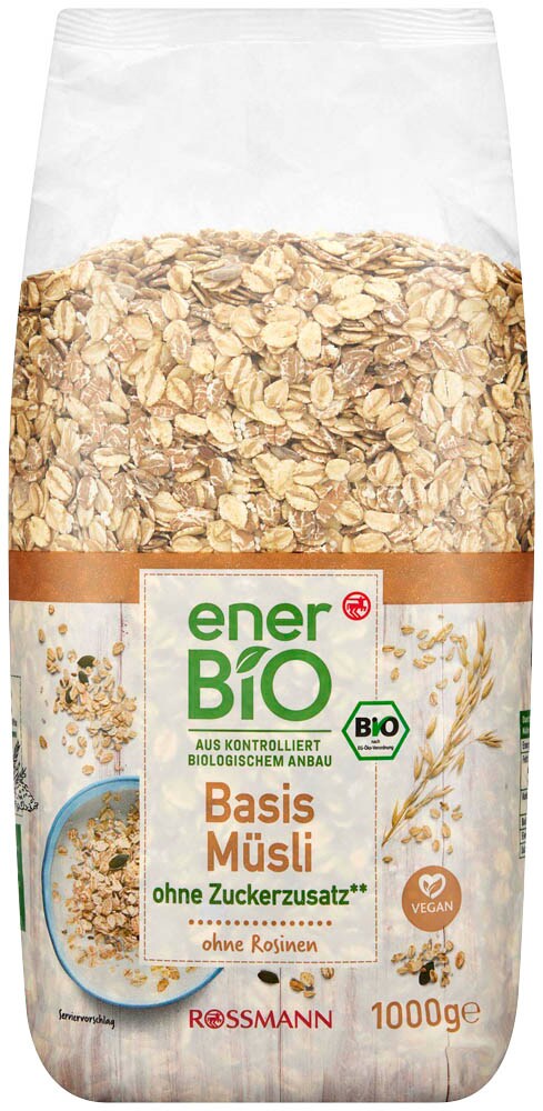 enerBiO Bio Basis Müsli 1,0 kg | office discount