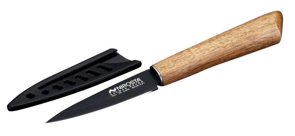 NIROSTA Küchenmesser Flow Fair schwarz, Klinge: 8,5 cm, 1 St. | office ...