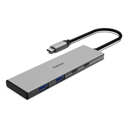 hama USB-Hub 4-fach grau | office discount