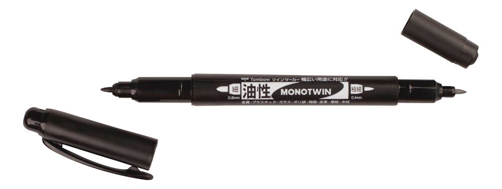Tombow MONO twin Permanentmarker schwarz 0,4 - 0,8 mm, 1 St. | office ...