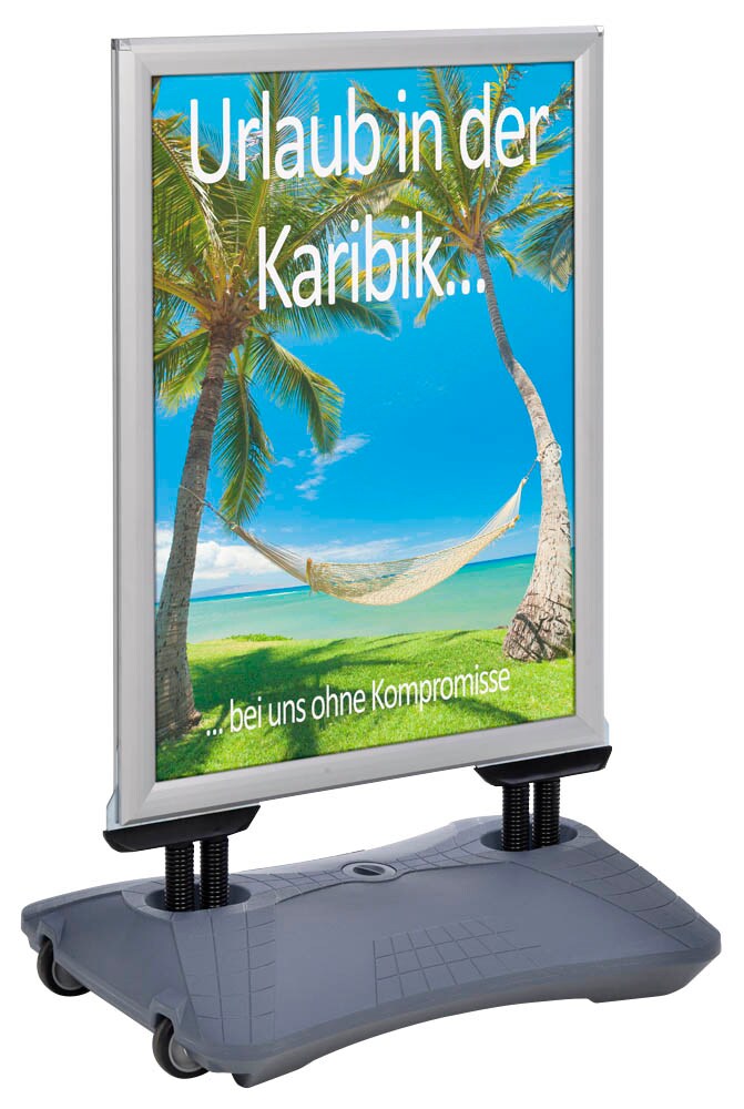 update displays Kundenstopper WindPro Plus silber DIN A1 2 Fächer ...