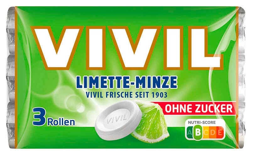 VIVIL® Limette-Minze ohne Zucker Bonbons 84,0 g | office discount