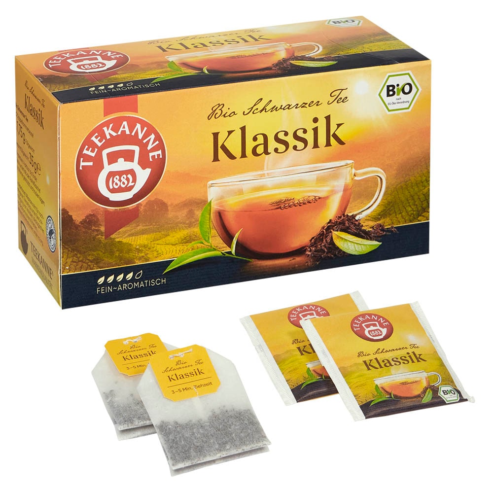 TEEKANNE Bio Schwarzer Tee Klassik Bio-Tee 20 Portionen | office discount