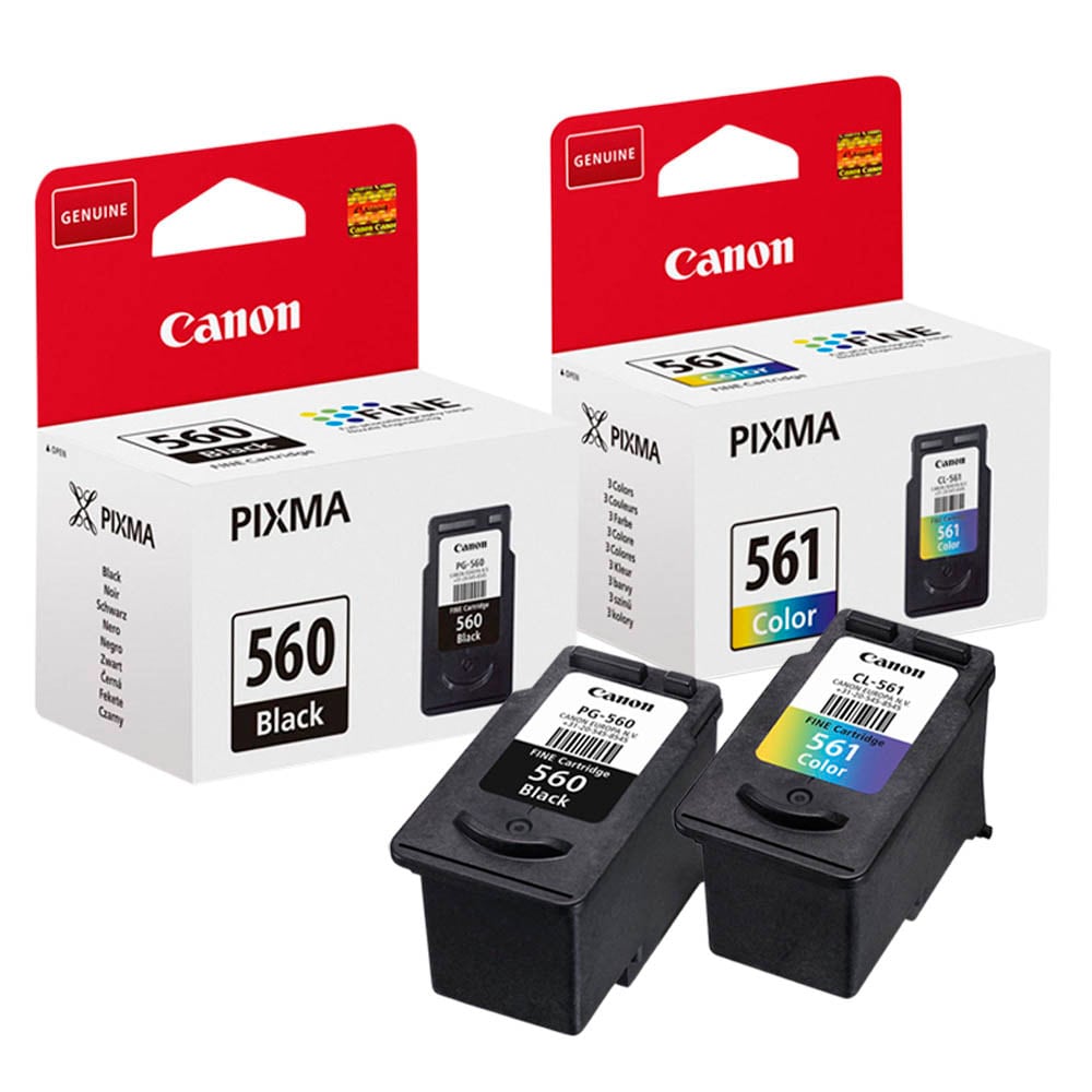 Canon PG-560 + CL-561 schwarz, color Druckköpfe, 2er-Set | office discount