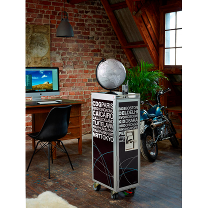 TROIKA® Stiftehalter MINI TROLLEY schwarz/weiß Metall 5,1 x 3,7 x 12,5 ...