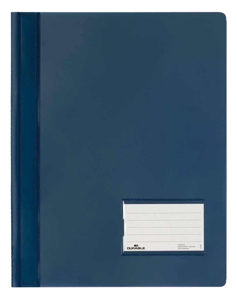 10 DURABLE Schnellhefter DURALUX Kunststoff dunkelblau DIN A4 überbreit | office discount