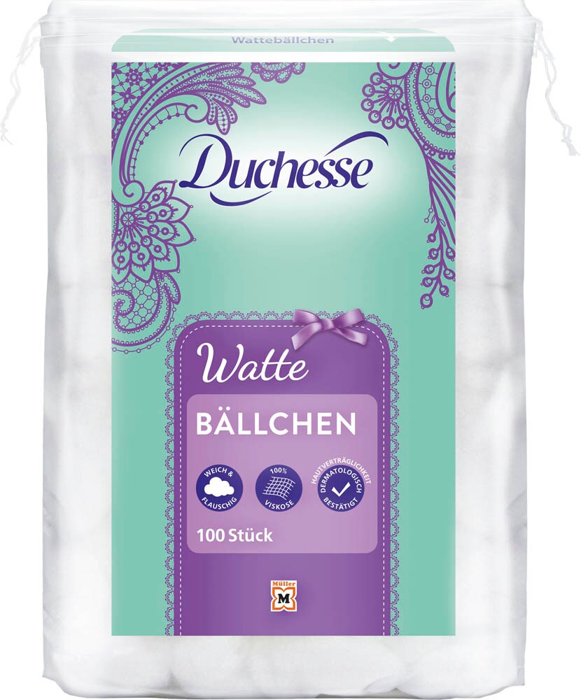 Duchesse Watte BÄLLCHEN 1-lagig weiß, 100 St. | office discount