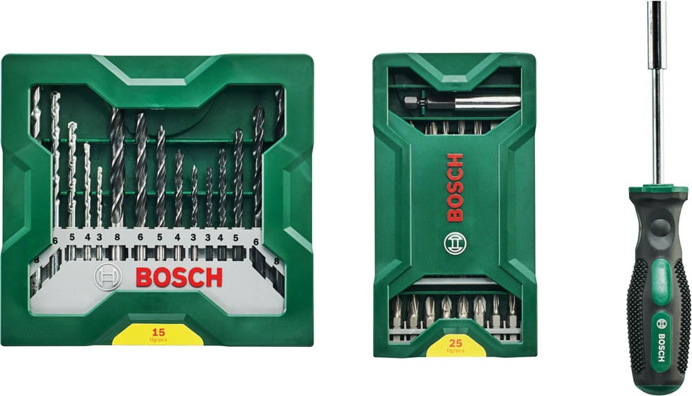 AKTION: BOSCH Bohrer- und Bit-Set 25+15+1 Mini-X-Line Sets plus Griff ...