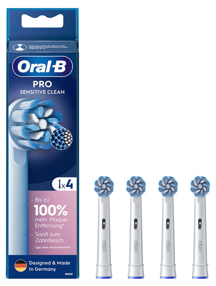 Oral-B PRO Sensitive Clean Zahnbürstenaufsätze, 4 St. | office discount