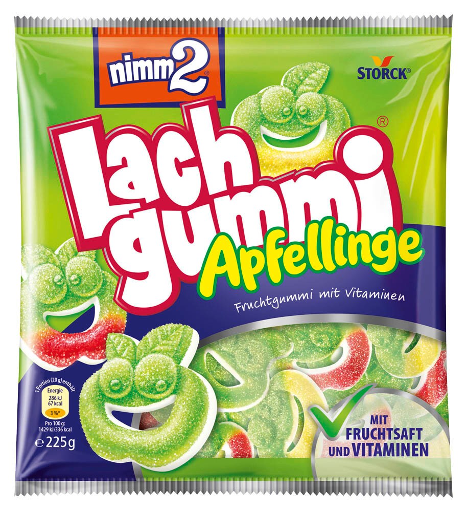 nimm2® Lachgummi Apfellinge Fruchtgummi 225,0 g | office discount