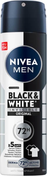 NIVEA MEN Black & White Invisible Original Deo-Spray 150,0 ml | office ...