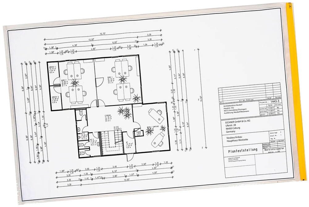 EICHNER Planschutztaschen transparent/gelb, 5 St. | office discount