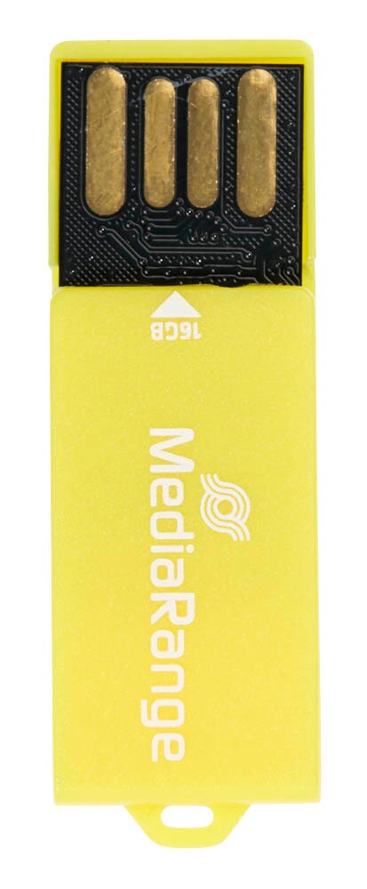 MediaRange USB-Stick PAPER-CLIP gelb 16 GB, 1 St. | office discount