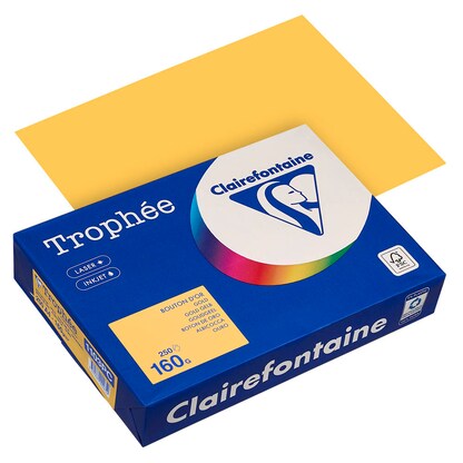 Clairefontaine Kopierpapier Trophée gold gelb DIN A4 160 g/qm 250 Blatt ...