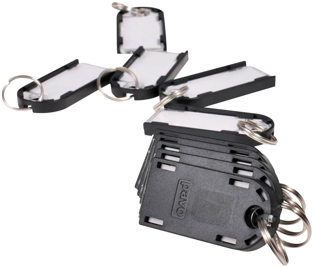 pavo Schlüsselanhänger Magnettag schwarz, 10 St. | office discount
