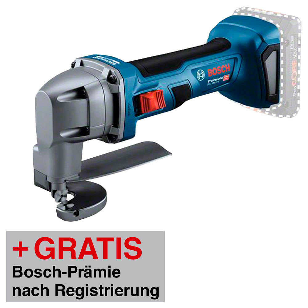 AKTION: BOSCH Professional GSC 18V-16 E Akku-Blechschere 18,0 V, ohne Akku mit Prämie nach ...