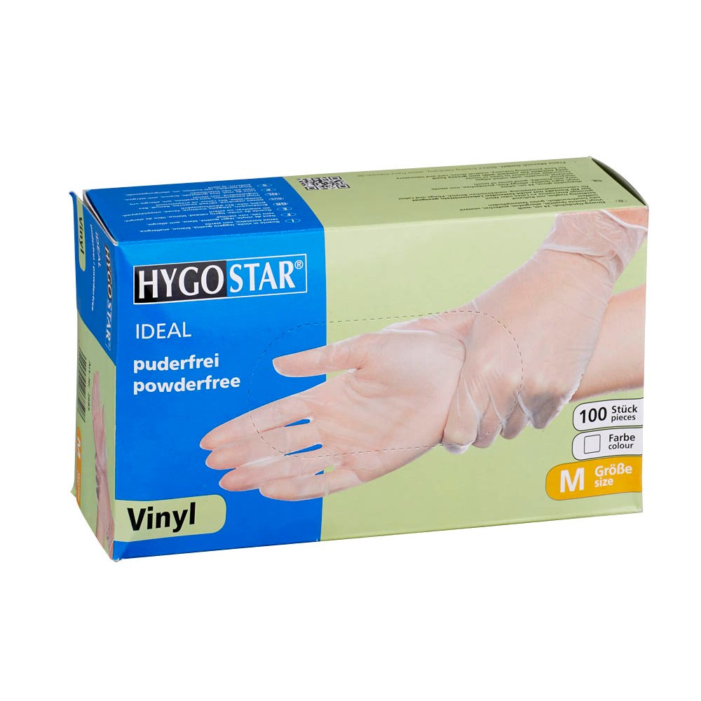 HYGOSTAR unisex Einmalhandschuhe IDEAL transparent Größe M 100 St ...