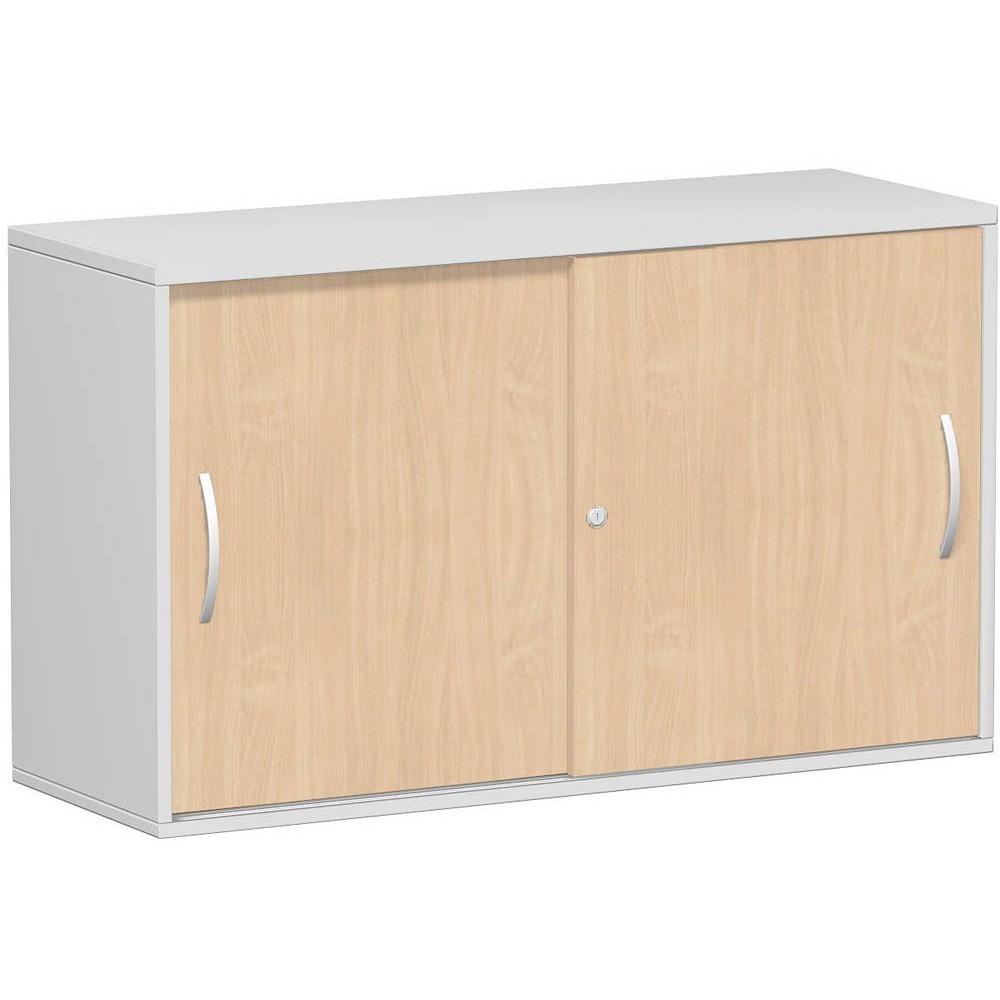 geramöbel Schiebetürenschrank Flex, S-312153-BL lichtgrau, buche 1 Fachboden 120,0 x 42,5 x 72,0 ...