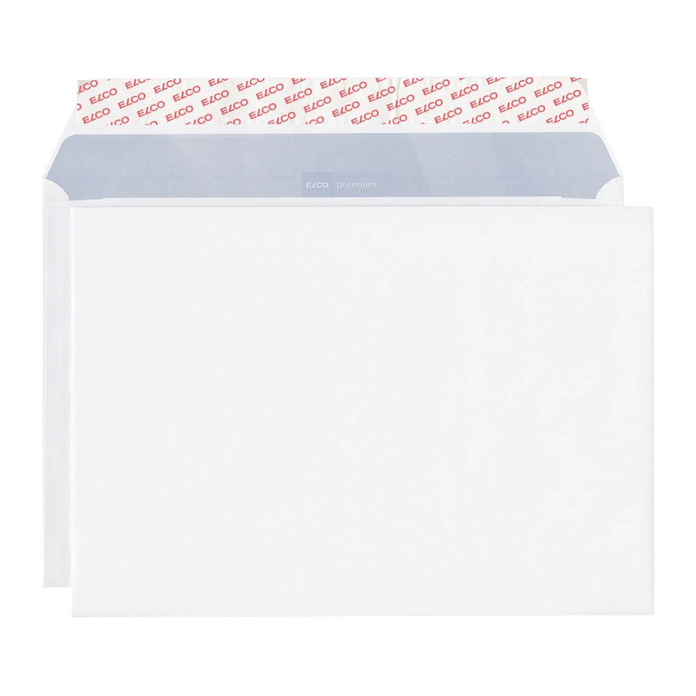 ELCO Briefumschläge office DIN C4 ohne Fenster hochweiß haftklebend 50 ...