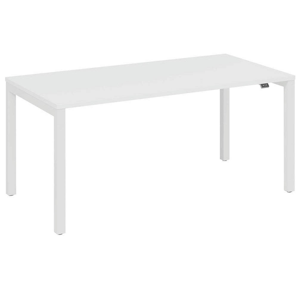 Fm Catro Schreibtisch Weiß Verkehrsweiß Rechteckig 4 Fuß Gestell Weiß 160 0 X 80 0 Cm Office