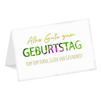 LUMA Geburtstagskarte Schrift grün DIN B6 weiß/grün | office discount