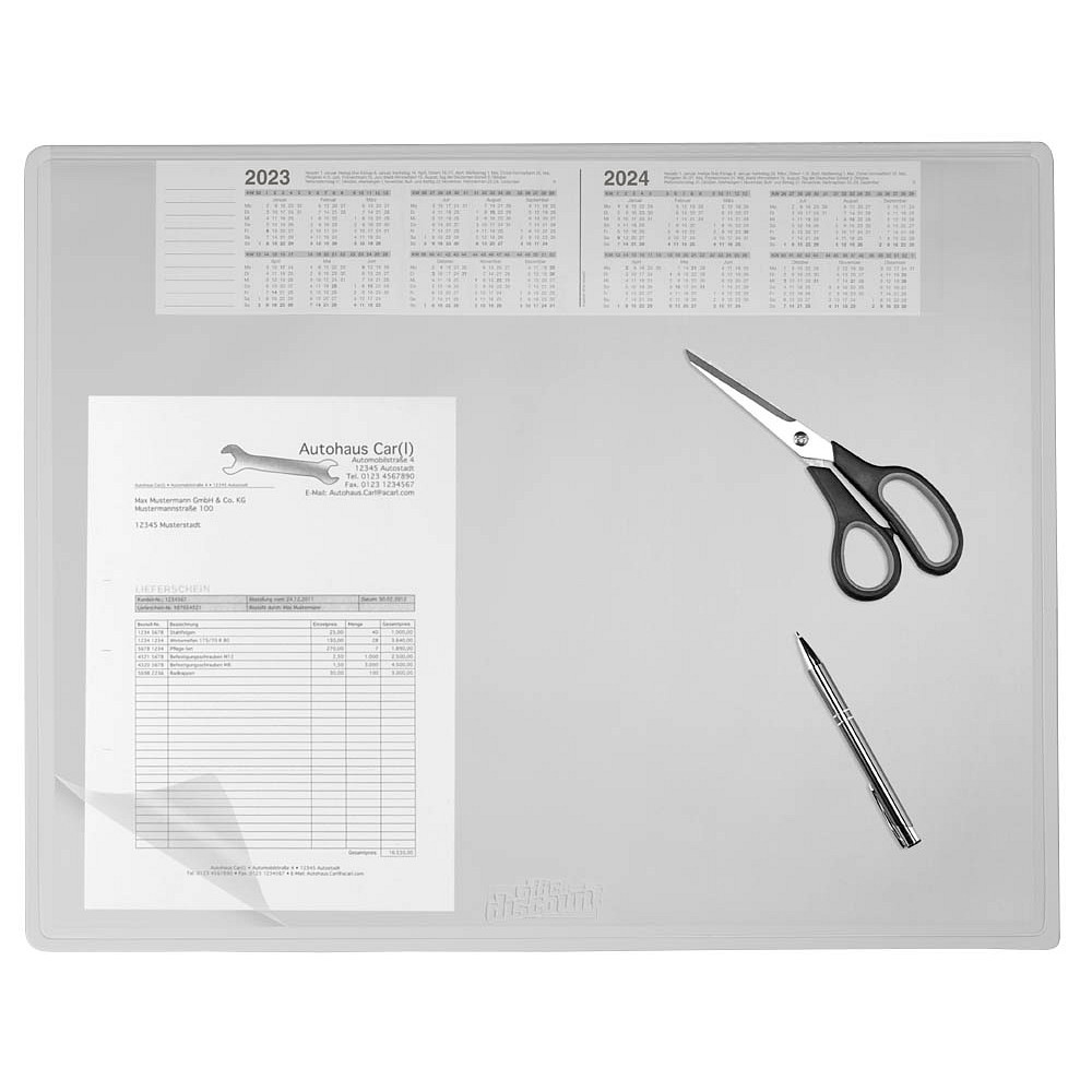 office discount Schreibtischunterlage Kunststoff grau | office discount