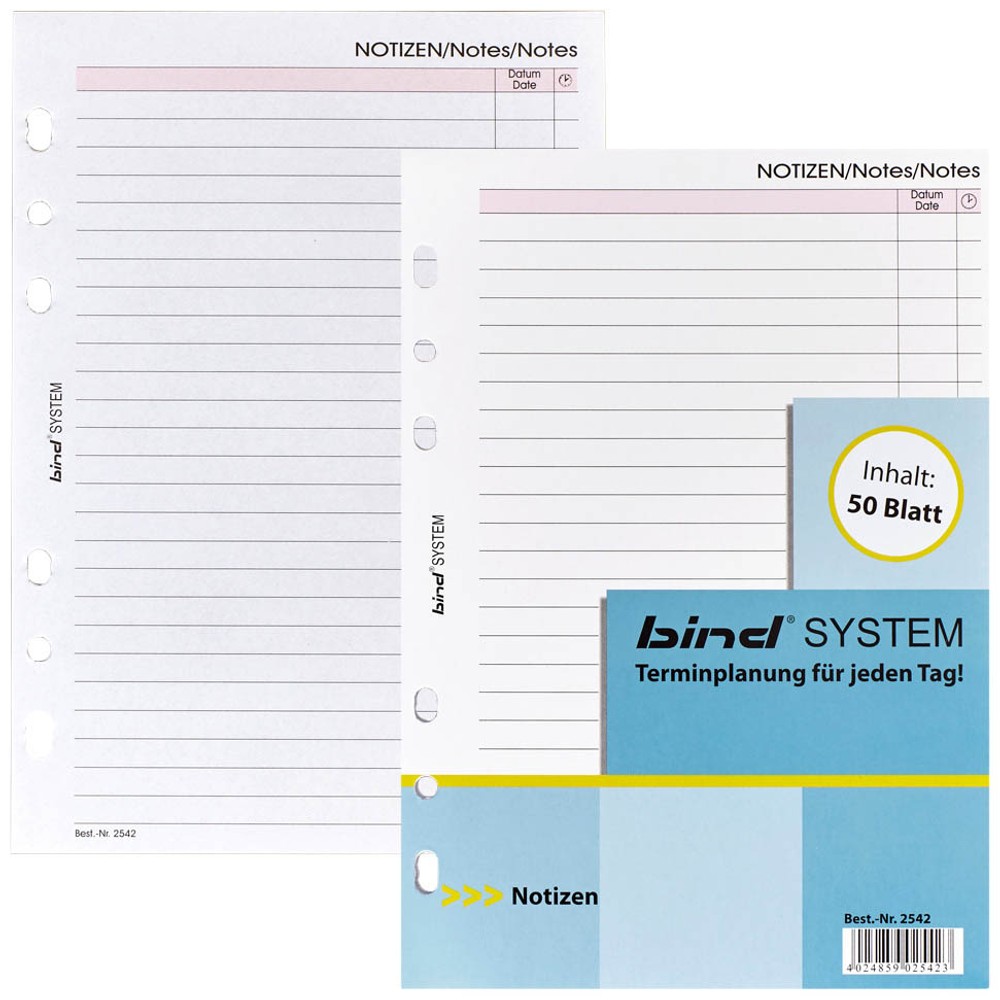 50 bind Ringbuch-Ergänzungsblätter Notizen A5 | office discount