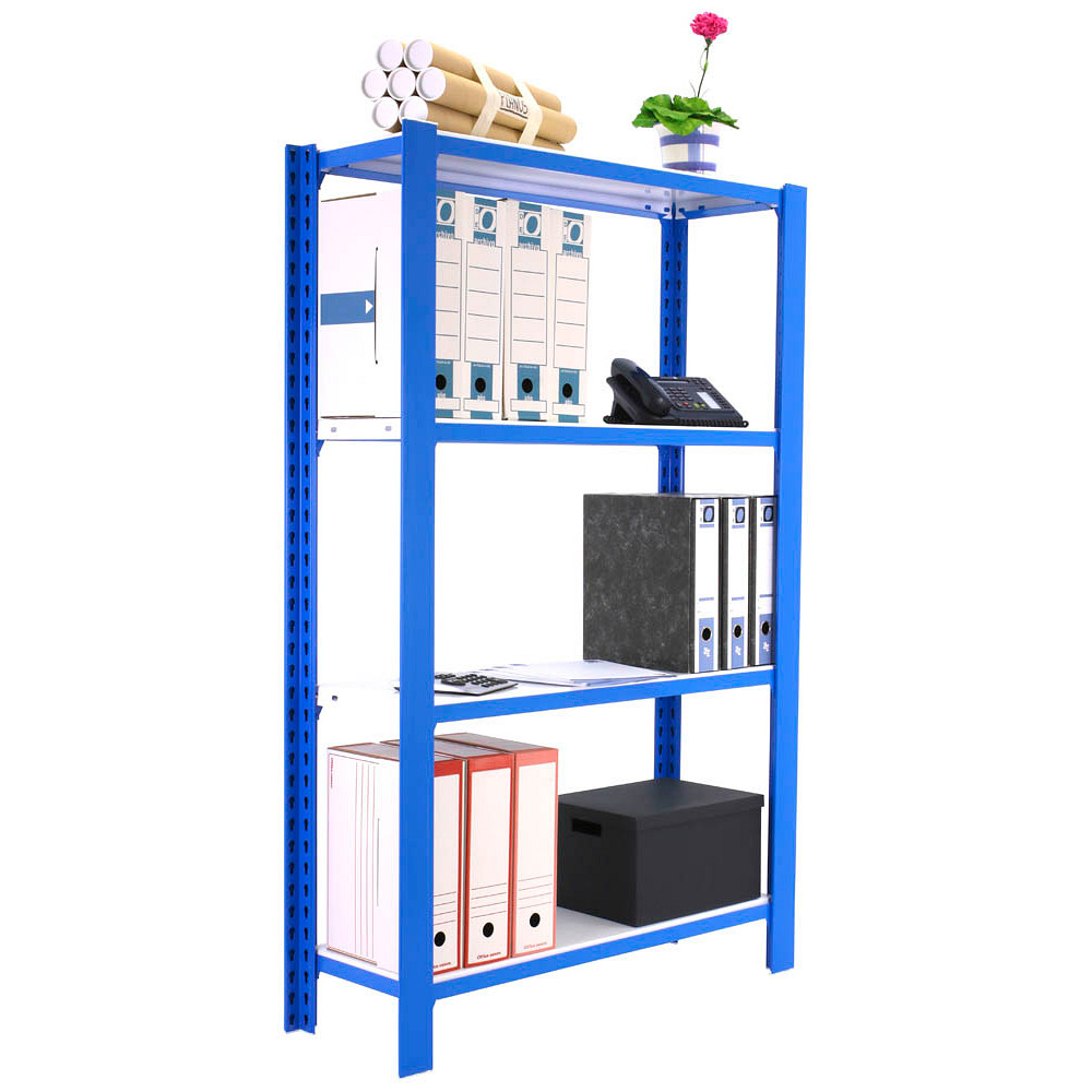 Simonrack Schwerlastregal OFFICCLICK 4 8435104916407 blau, weiß 90,0 x 30,0 x 150,0 cm | office ...