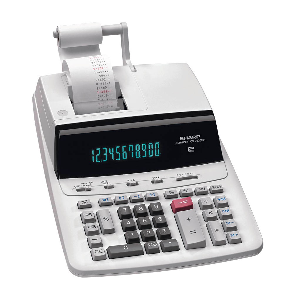 SHARP CS-2635RH-GYSE Tischrechner druckend lichtgrau | office discount