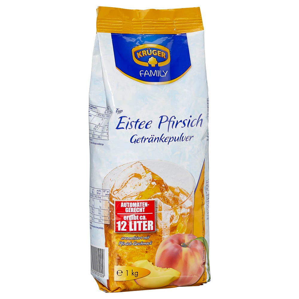 KRÜGER Eistee Pfirsich Getränkepulver 1,0 kg | office discount