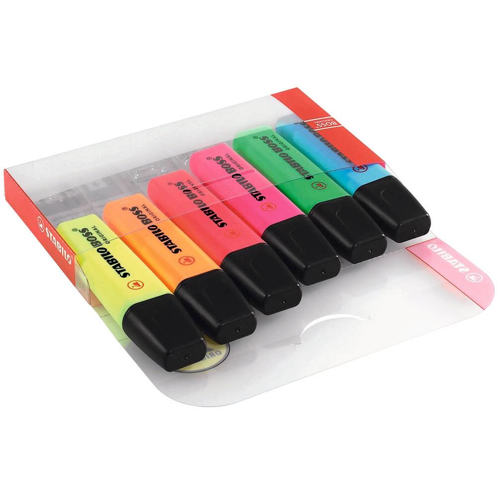 STABILO BOSS ORIGINAL Textmarker farbsortiert, 6 St. | office discount