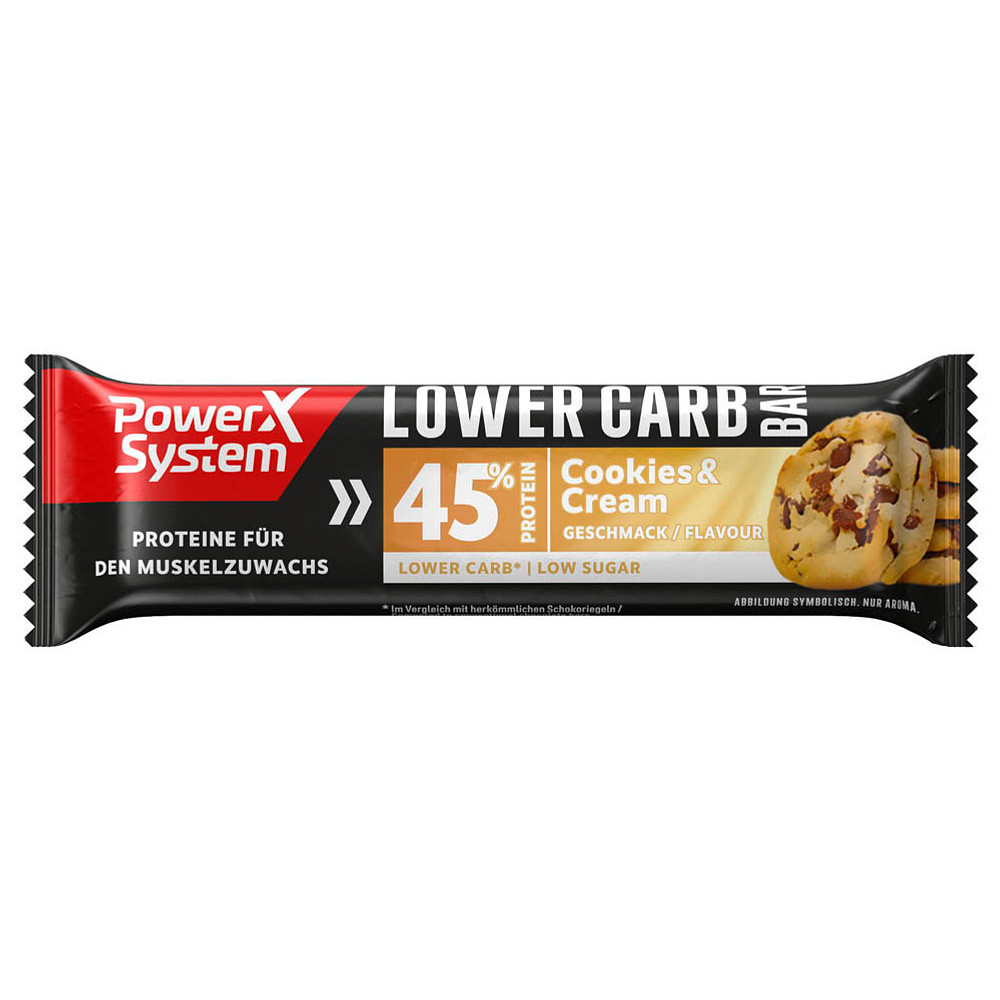 Power System LOWER CARB BAR 45% Proteinriegel 1 Riegel | office discount