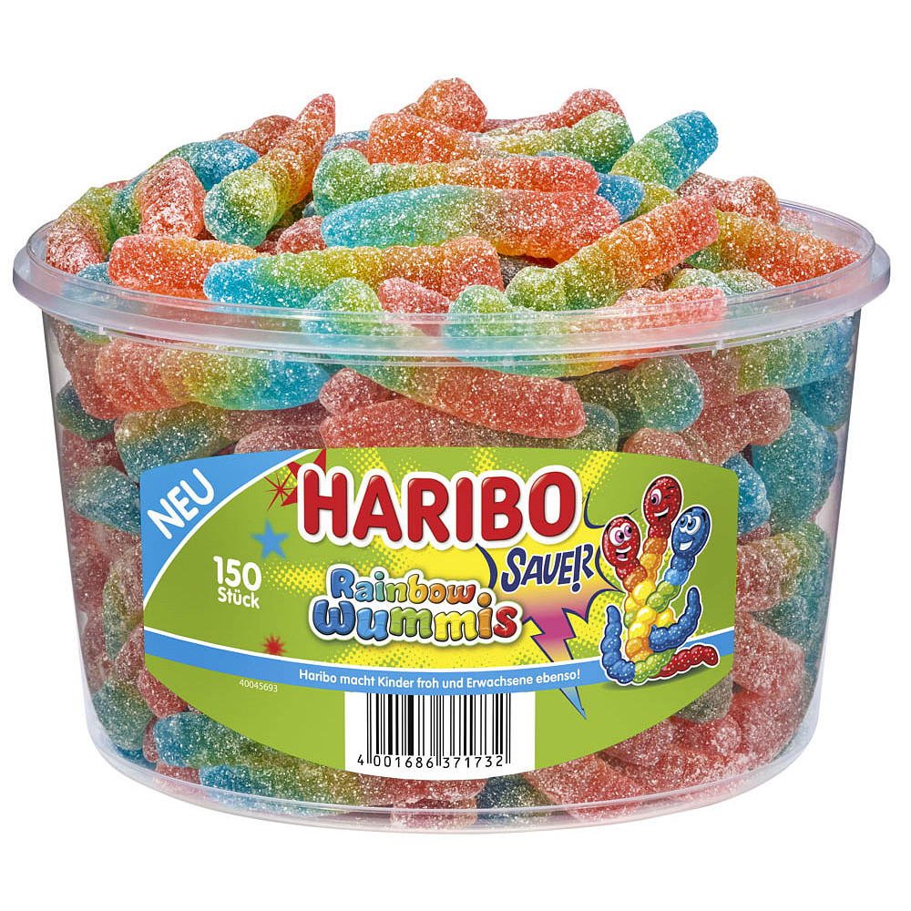 HARIBO Rainbow Wummis Sauer Fruchtgummi 150 St. | office discount