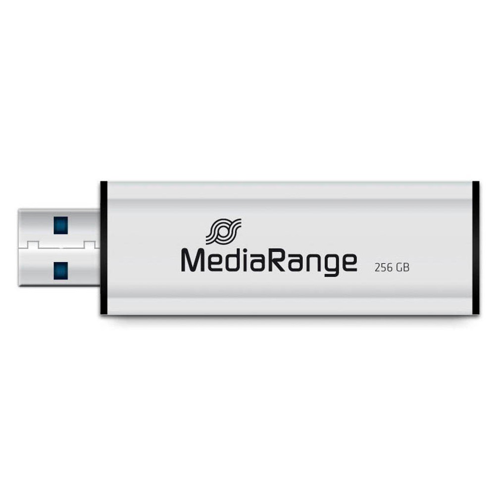 MediaRange USB-Stick schwarz, silber 256 GB | office discount