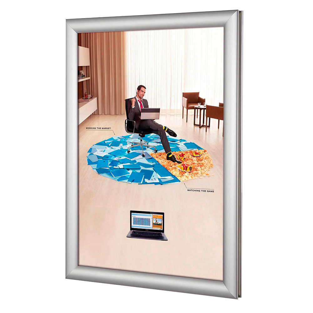 update displays Klapprahmen Easy-Fix silber 32,7 x 45,0 cm | office ...