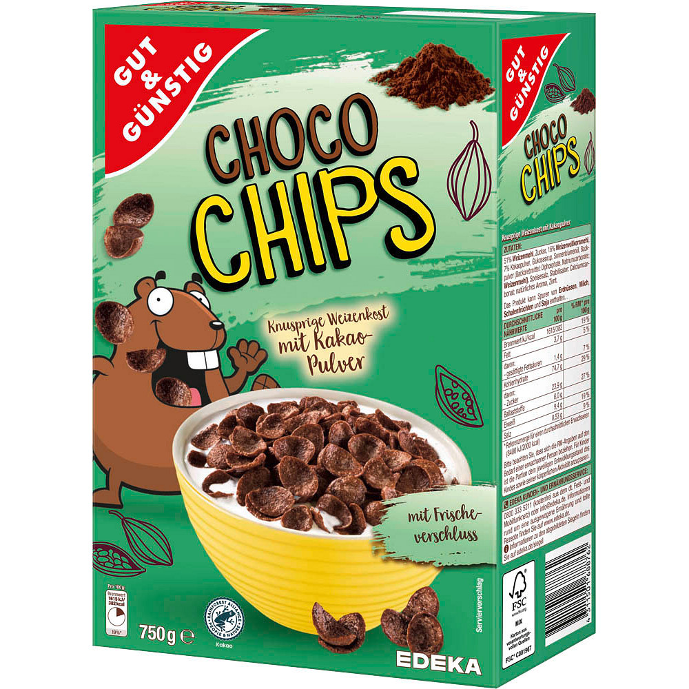 GUT&GÜNSTIG Choco Chips Müsli 750,0 g | office discount