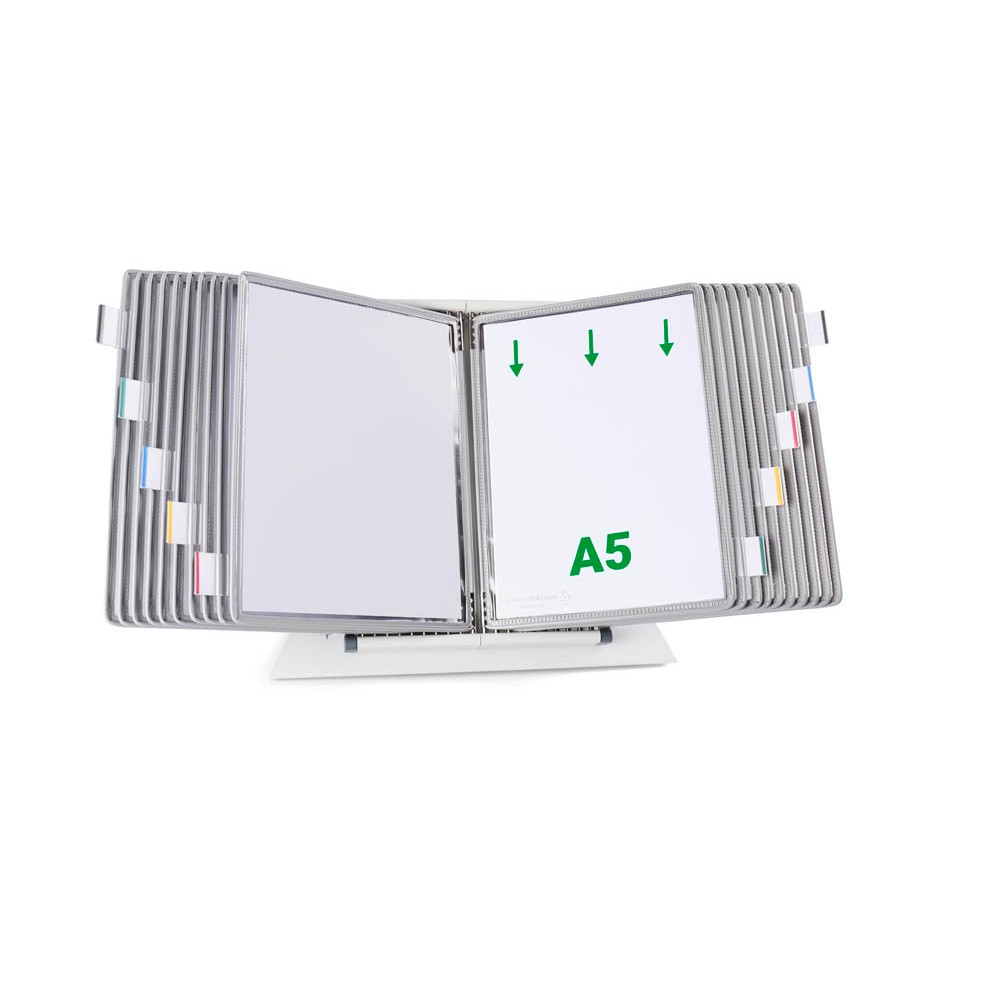 tarifold Sichttafelsystem 435200 DIN A5 grau mit 20 St. Sichttafeln ...